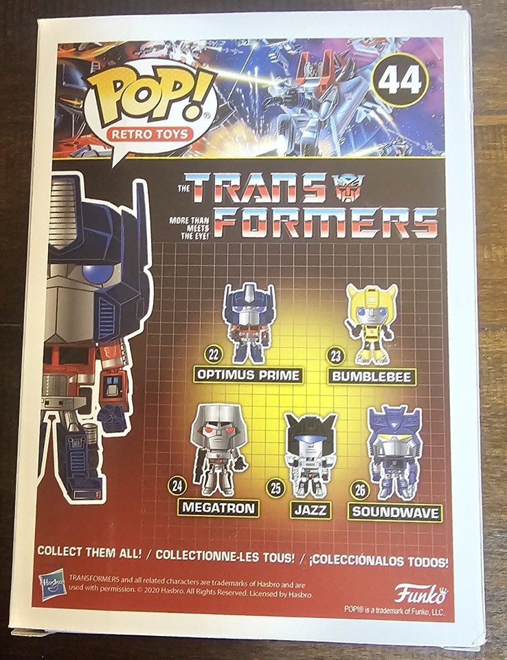 Peter Cullen signed Optimus Prime Transformers Retro Toys Funk Pop #44 ...