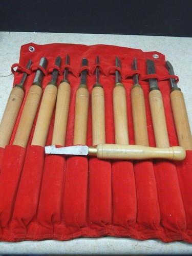 Wood Lathe Tool Set- 11 Pcs. w/ Pouch-Bowl Turning | eBay