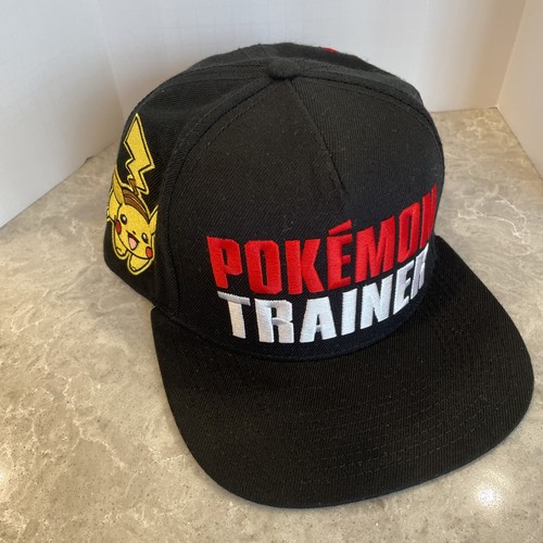 Pokemon Trainer Snapback Hat Team Rocket Pikachu Gengar Meowth Baseball ...