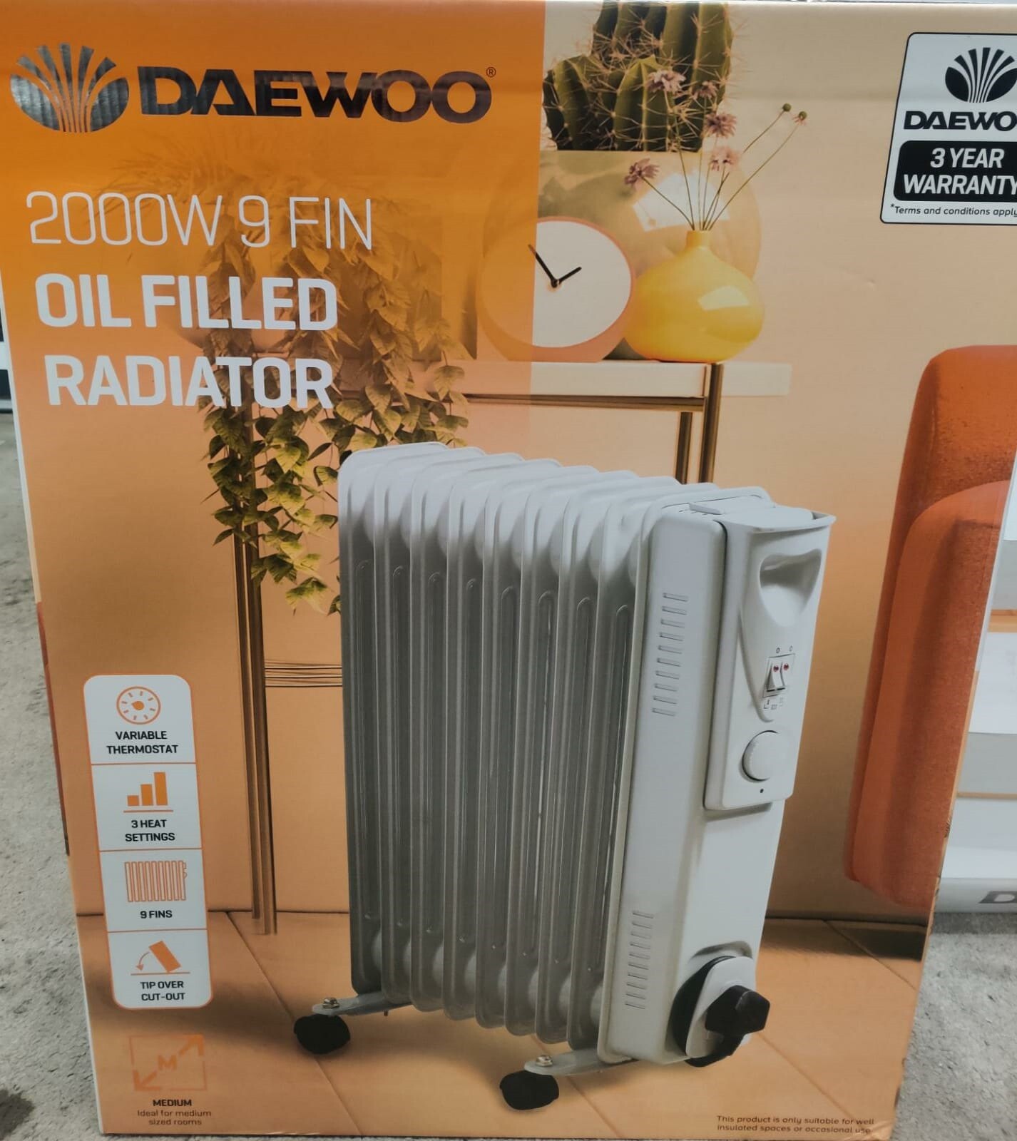 Daewoo 5FIN/7FIN /9FIN/11FIN/1000W/1500W/2000W/2500W OIL FILLED ...