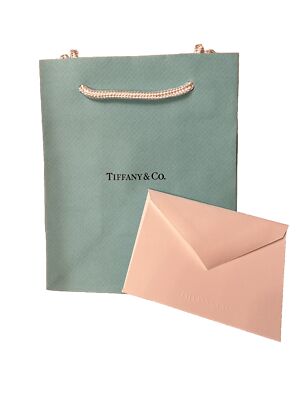 Tiffany & Co Authentic Classic Blue Paper Gift Bag & Note Card Set, NEW ...