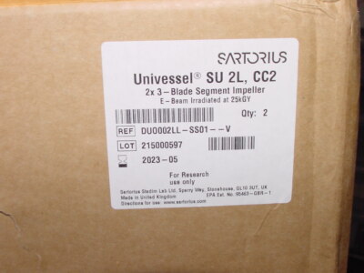 Sartorius Stedim Univessel SU 2L CC2, Blade Segment Impeller, 2 X 3 ...