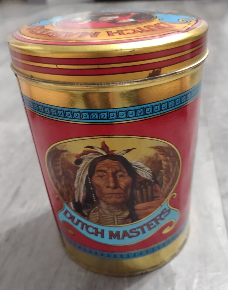 Vintage Dutch Masters 25 Panetelas Litho Cigar Tin w/American Indian ...