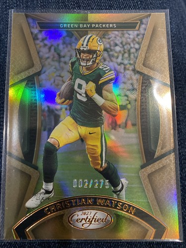 Christian Watson Green Bay Packers #99 2023 Certified Bronze Mirror ...
