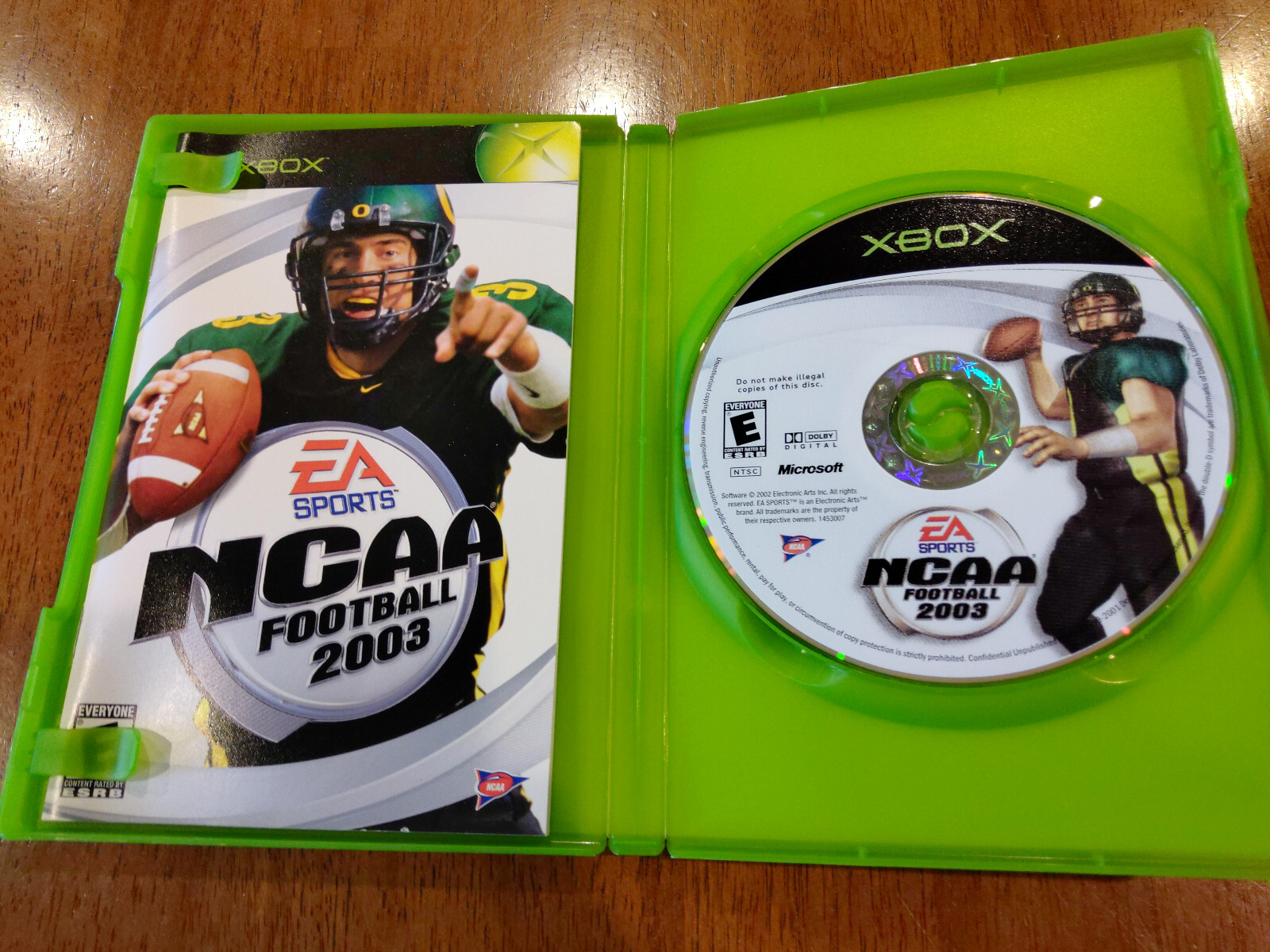NCAA Football 2003 (Xbox, 2002) DISC NEAR MINT, W/MANUAL, MAIL IT ...