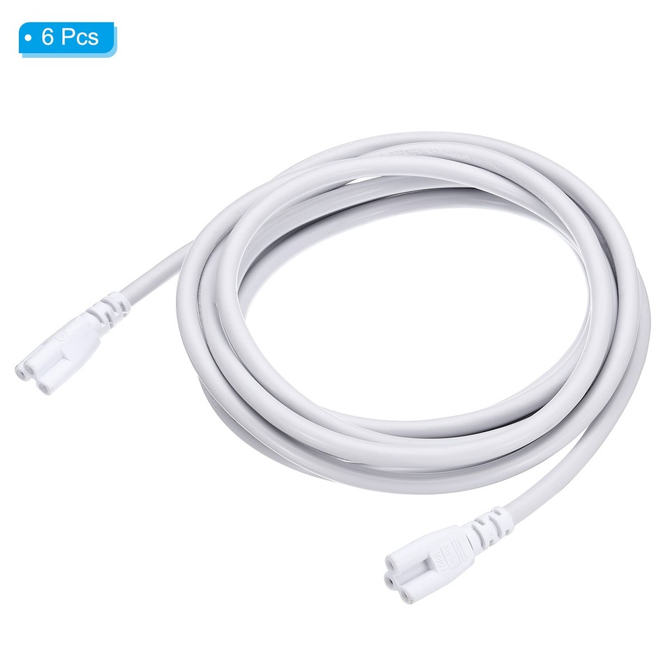 6 Pack 3M/9.8Ft T5 T8 LED Lamp Connecting Wire LED Double End for LED ...