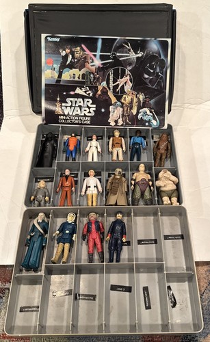 1978 Vintage Star Wars Figure Carry Case with 16 Figures with Handle ...