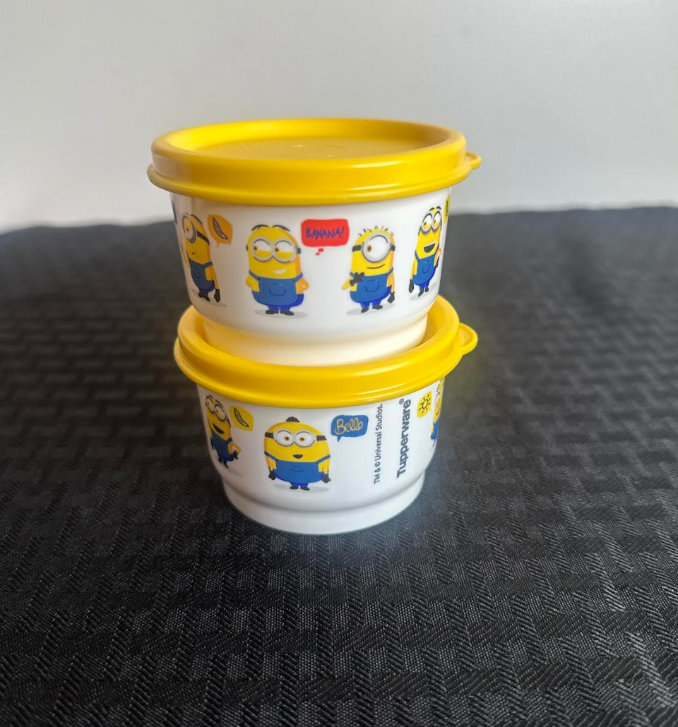 Tupperware Minions Snack Set 2 Snack Cups Despicable Me 4 oz Bowls New ...