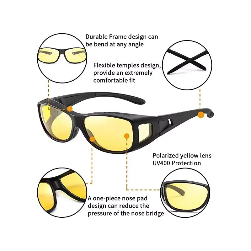 Polarised Sunglasses Over Glasses Wrap Around Sunglasses UV400 Over ...