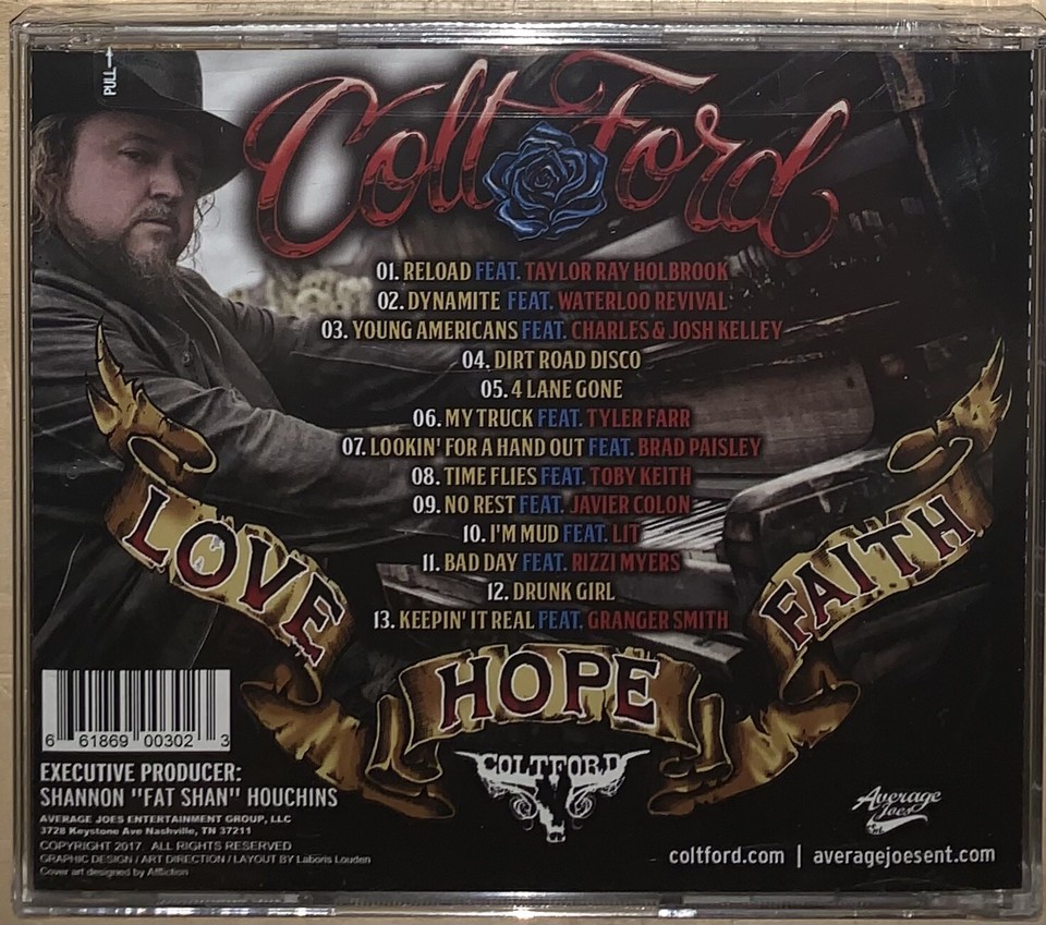 Love Hope Faith by Colt Ford (CD, Average Joe’s, 2017) New & Sealed | eBay