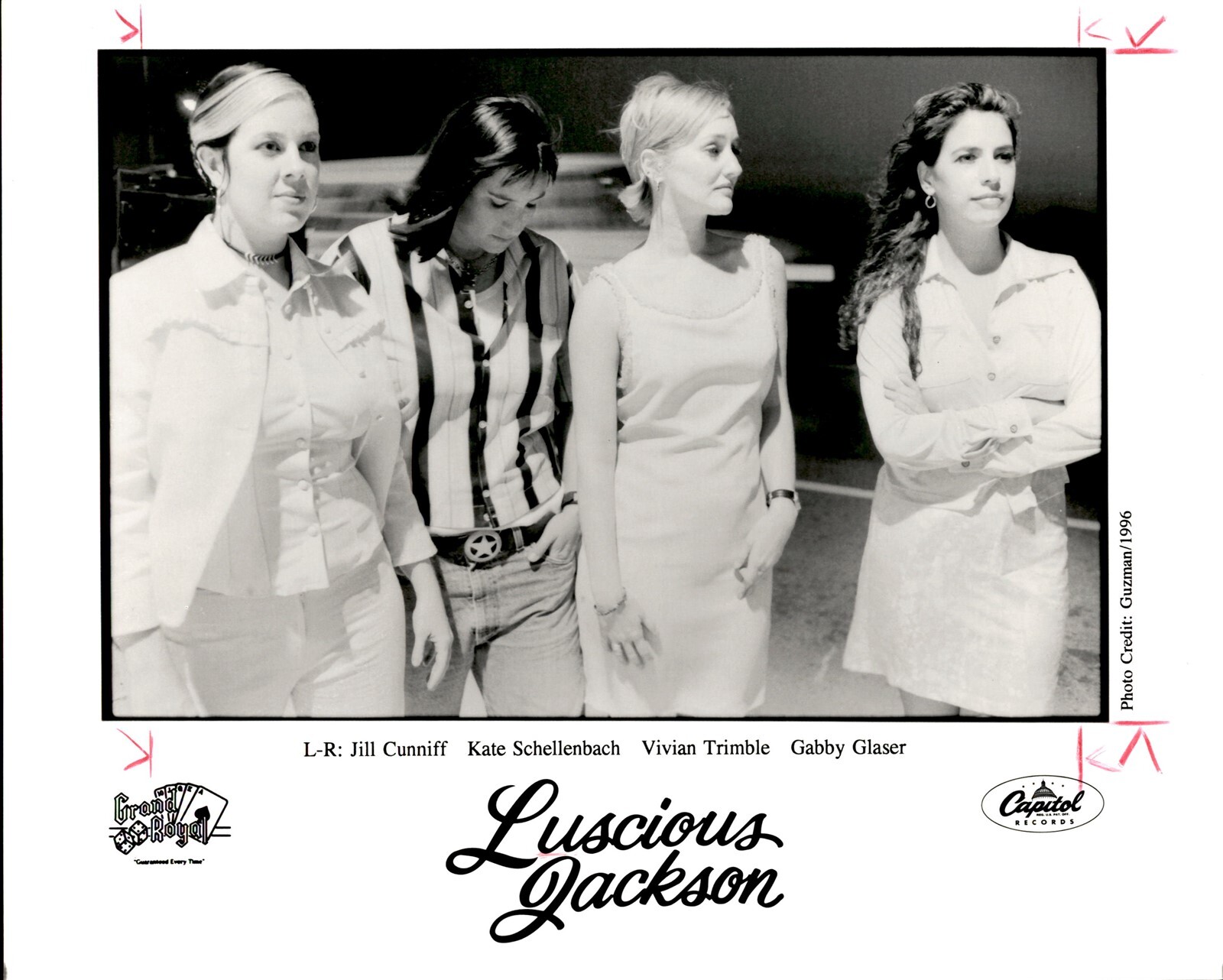 LD265 1996 Original Guzman Photo LUSCIOUS JACKSON Jill Cunniff Vivian Trimble | eBay