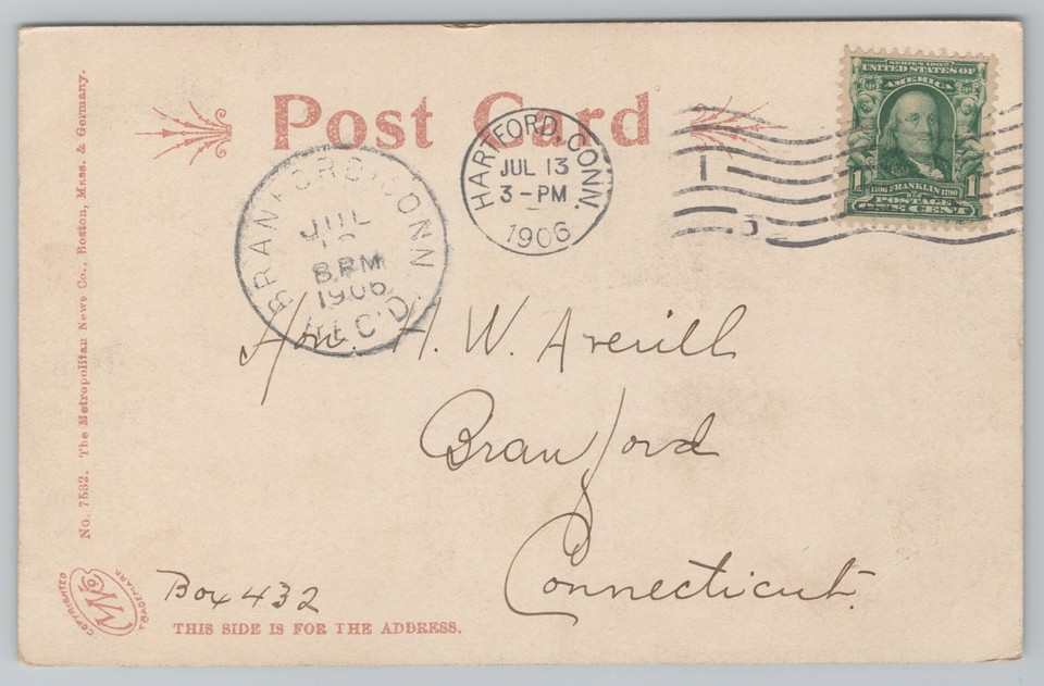 Hartford Connecticut~Elizabeth Park Bridge~Cupid Fountain Close Up~1906 ...