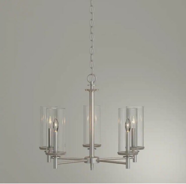 Hampton Bay 5-light Brushed Nickel Finish Interior Chandelier P11 for ...