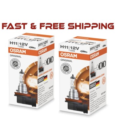 2x OSRAM H11 - 64211 12V 55W PGJ19-2 Original Car Headlight Halogen ...