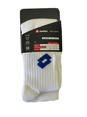 Lotto Team Sport Intermediate Soccer Socks White Size 9-11 | eBay