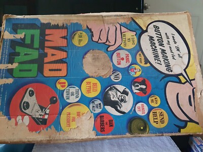 Mad Fad Button Making Machine 1967 Pressman Toy Company BOX ONLY, HTF ...