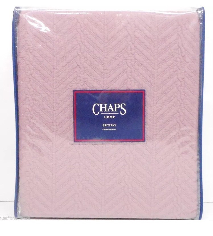 CHAPS Home BRITTANY Bedding COVERLET Size: KING New Mauve Quilted | eBay