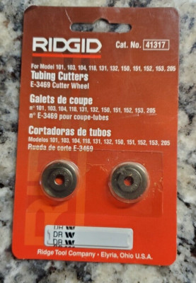 RIDGID 41317 Model E-3469 Tubing Cutter Replacement Wheel, Pipe Cutter ...