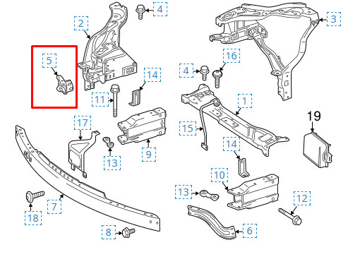 NEW MB E-CLASS W212 FRONT BUMPER RIGHT SUPPORT BRACKET A2126200285 2015 ...