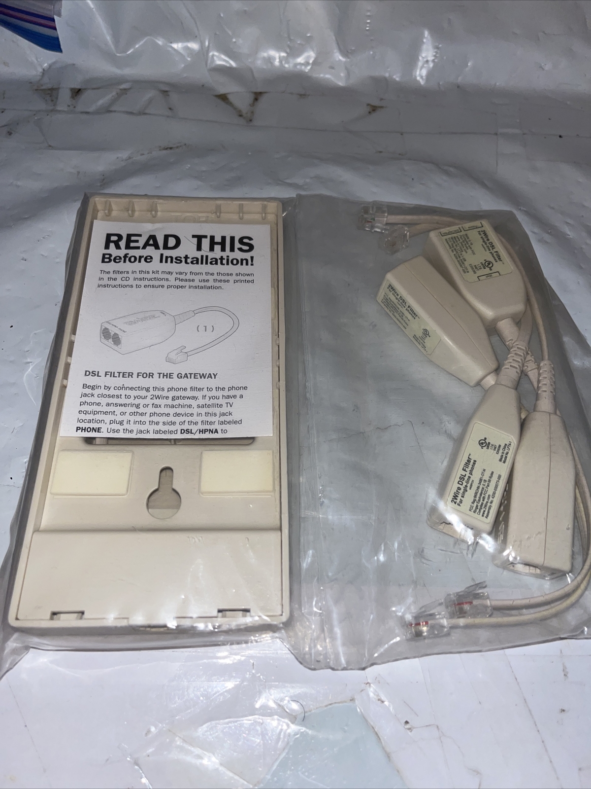 2 WIRE DSL FILTER FOR SINGLE-LINE WALL MOUNTED PHONES MODEL NO. LFT 4-1 ...