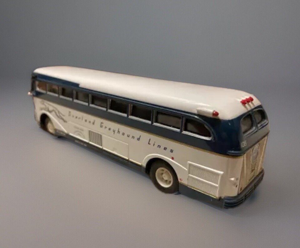 Corgi 743 Overland Greyhound Lines Yellow Coach 1:50 Diecast Bus ...