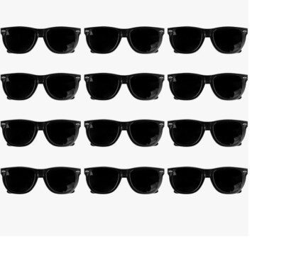 Plastic Black Vintage Retro Style 12 Sunglasses Shades, Eyewear for ...