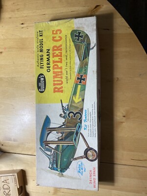 Vintage Guillow's German Rumpler C5 Balsa Flying Model Kit 206 NIB Sealed 1964!! | eBay