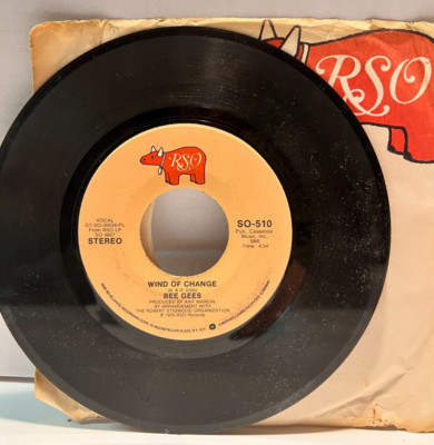 B97 Bee Gees: Jive Talkin/ Wind of Change, 1975 RSO Records SO-510 ...