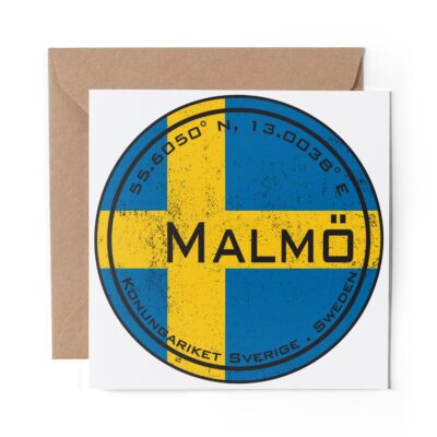 1 x Blank Greeting Card Malmö Sweden Flag Circle #60110 | eBay UK
