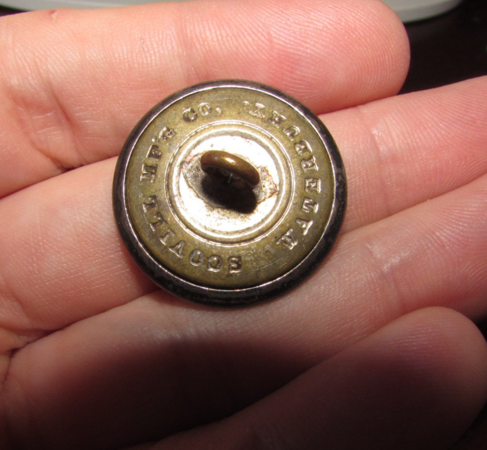 Antique Civil War Era Scoville Mfg Co Uniform Button Interlocking ...