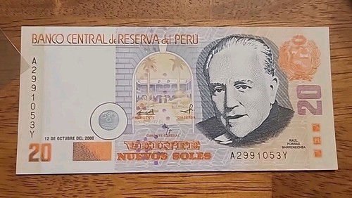 Peru PK #173 2000 20 Nuevos Soles Uncirculated Banknote | eBay