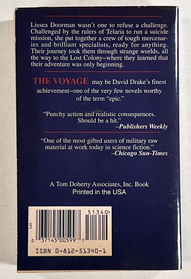 1994 David Drake THE VOYAGE epic SF adventure in "Hammer's Slammers ...