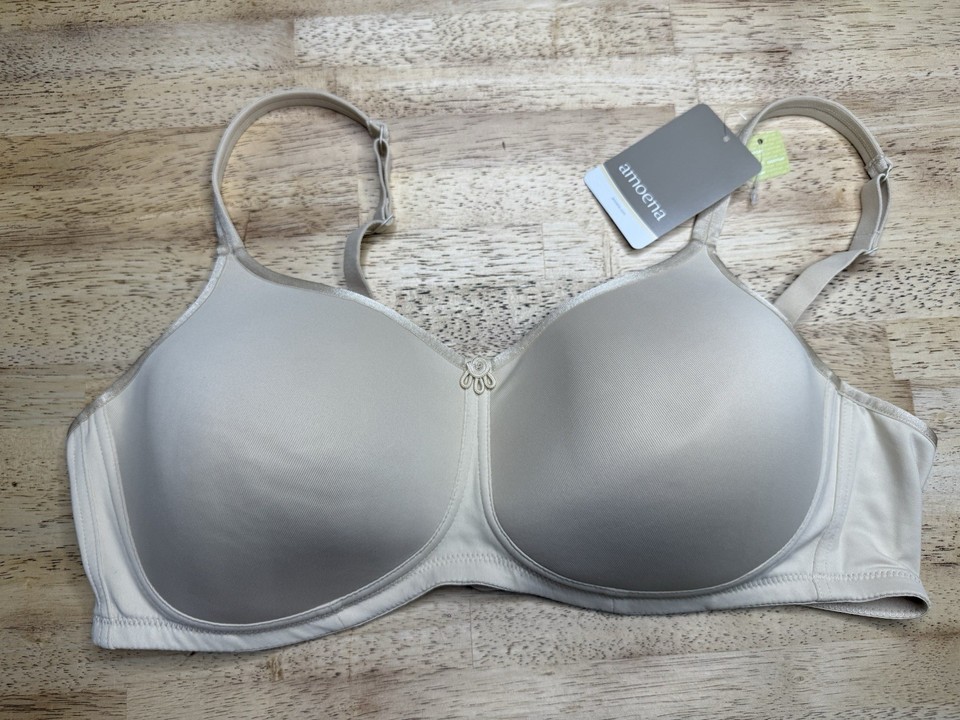 Amoena Womens Mara Padded Wire-Free Pocketed Mastectomy Bra Light Nude ...