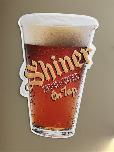 SHINER BOCK ON TAP BREWERY TEXAS BEER TIN SIGN 25 X 13 Embossed | eBay