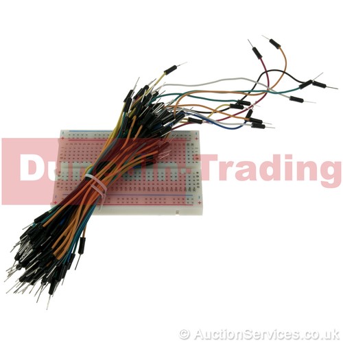 Solderless Mini Prototype Breadboard & Jumper Cables for Arduino - 65pc ...