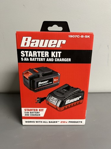 BAUER STARTER KIT 5 AH 20V BATTERY AND CHARGER 1907C-B-SK (AR1000035 ...