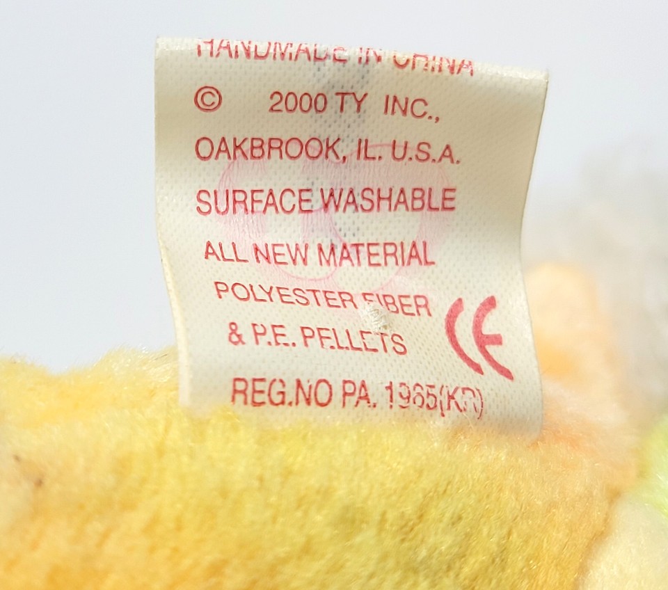 Easter Bunny Rabbit Plush Stuffed Toy TY 2000 Beanie 5" Tall ...