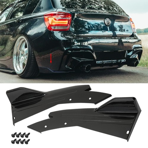 1 Series M135i F20 F21 Gloss 2x Rear Bumper Side Skirt Spoiler Splitter ...
