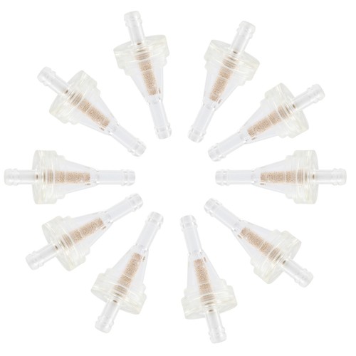 10Pcs 1/4" 6.3mm ABS Plastic Fuel Filters For Motorcycle Dirt Bike ATV ...