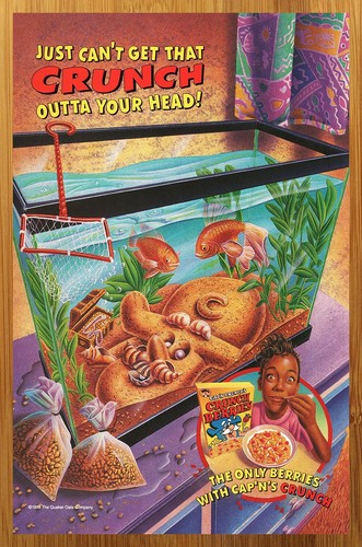 1993 Cap'n Crunch's Crunch Berries Cereal Print Ad/Poster 90s Kids ...
