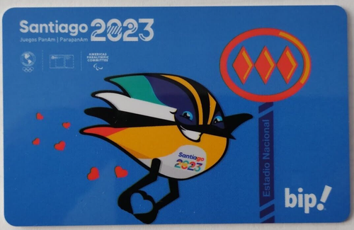 Chile Card Subways BIP! Bus Metro Santiago 2023 Panamericanos | eBay