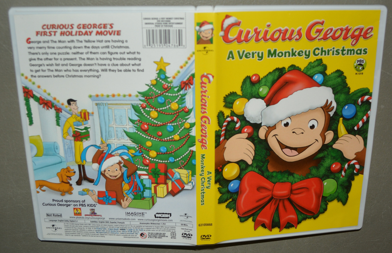 DVD - Curious George - A Very Monkey Christmas - PBS Kids | eBay