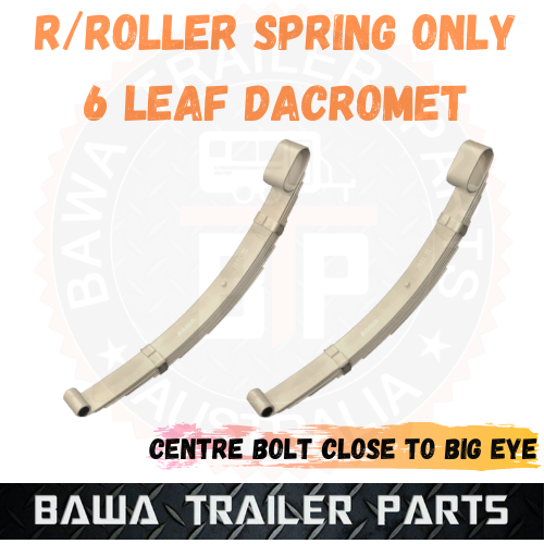 2 x 6 Leaf Rocker Springs 60mm Wide Trailer Suspension Center Bolt ...