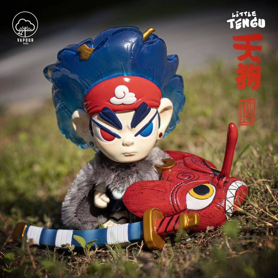 Little Tengu Mask Amulet Pop Culture Soft Vinyl Figure Toy Art Toy ...