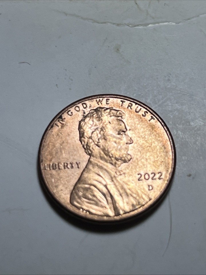 2022 Lincoln Penny D Mint Mark DDO Reverse Dye Chip Error Coin | eBay