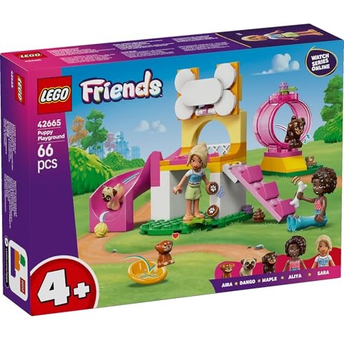 LEGO Friends Puppy Play Park 42665 66 Pcs 3 Dogs 2 Minidolls 4+ Gift ...