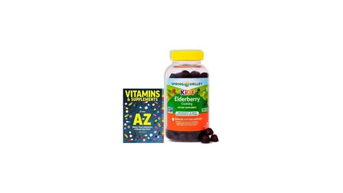 Spring Valley Elderberry Gummies Kids, with Vitamins C, D Zinc, 120 Ct ...