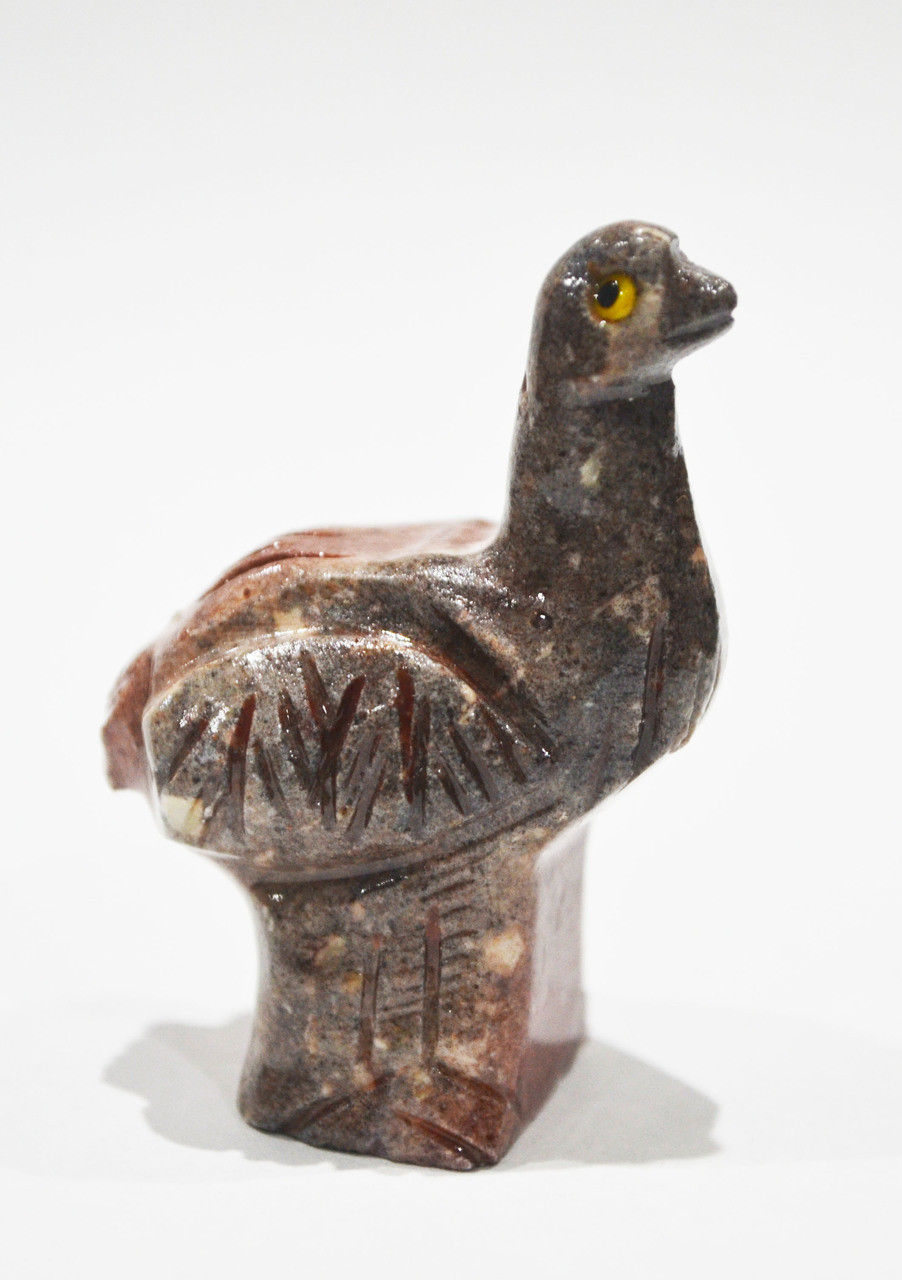 Emu Bird Stone Carving 4cm - Soap Stone Small Animal Statue Figurine ...