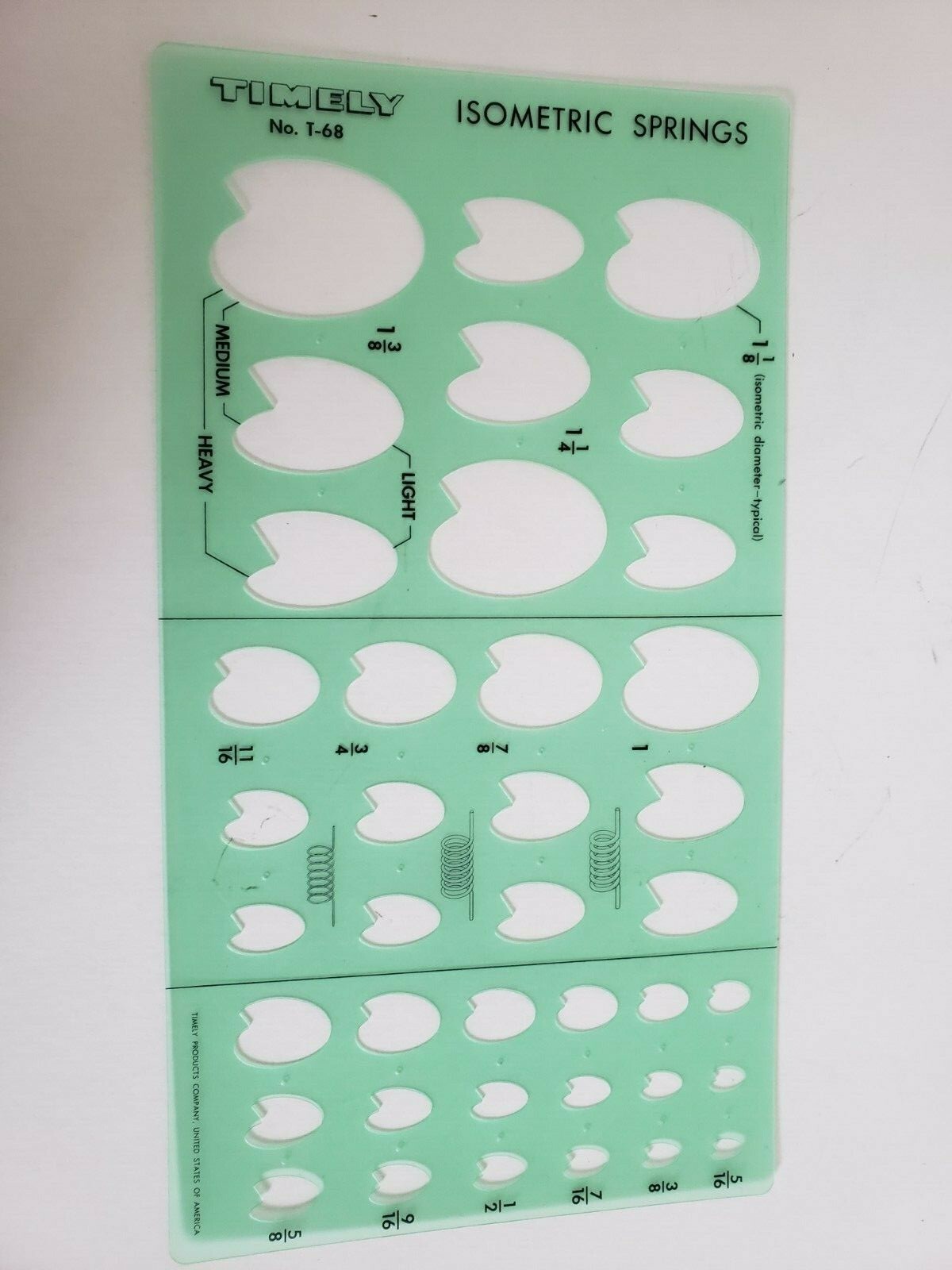 Vintage DRAFTING: TIMELY Isometric Springs no. T-68 | eBay