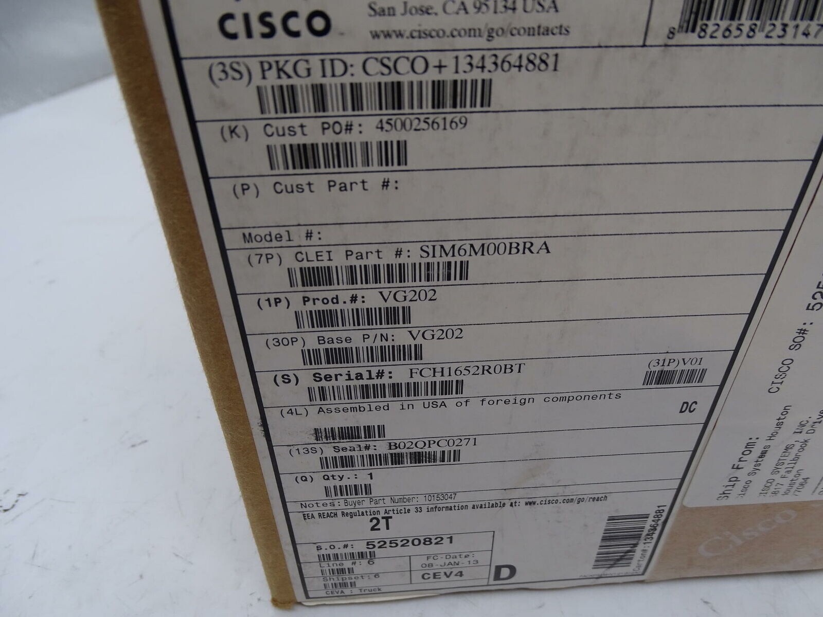 New Sealed in Box Cisco VG202 VOIP Gateway NIB! | eBay